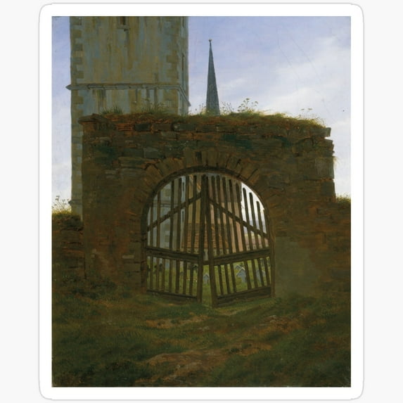 DOPASTICKER The Cemetery Gate Churchyard By Caspar David Friedrich ...