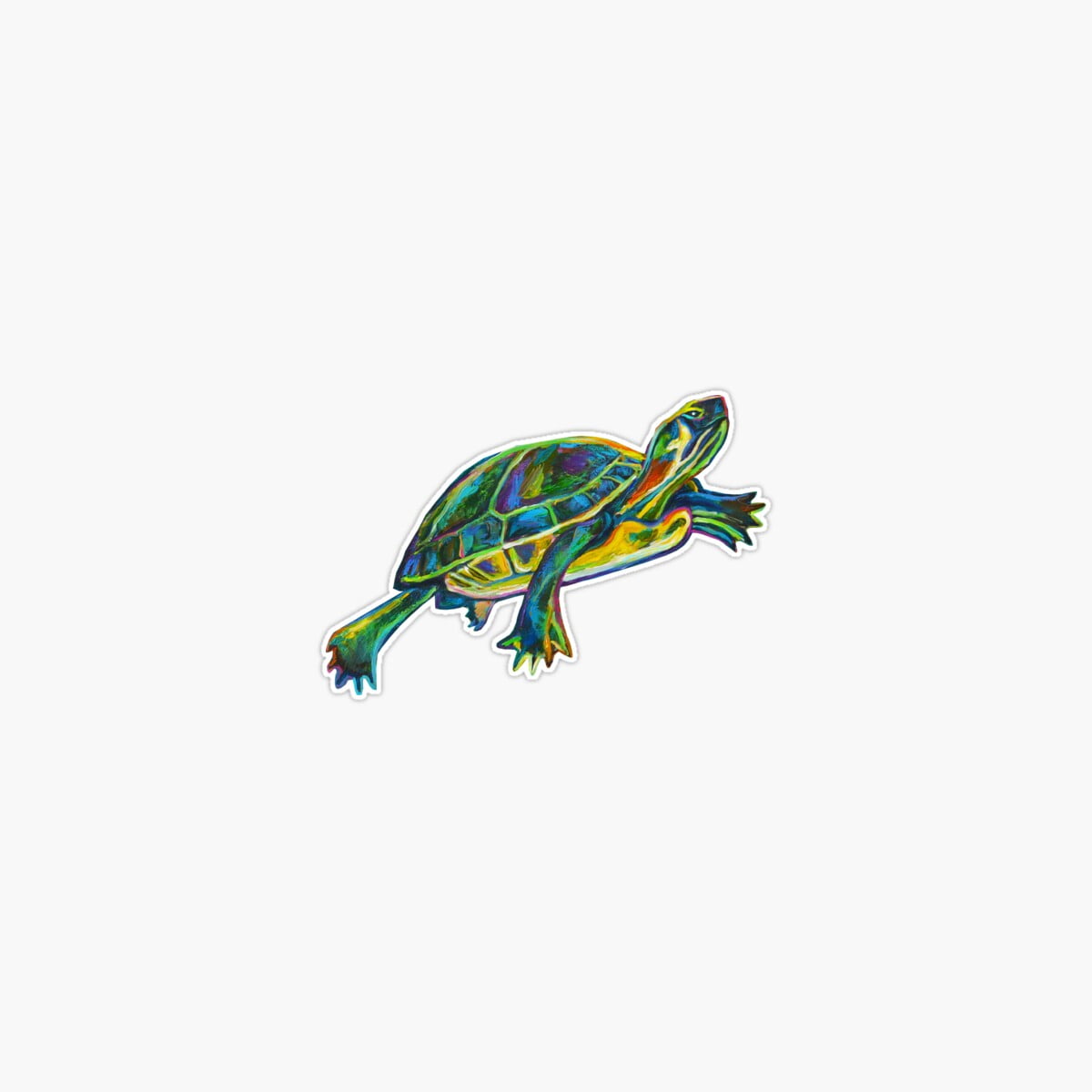 DOPASTICKER Cenote Turtle By Robert Phelps Sticker, Phone Sticker Car ...