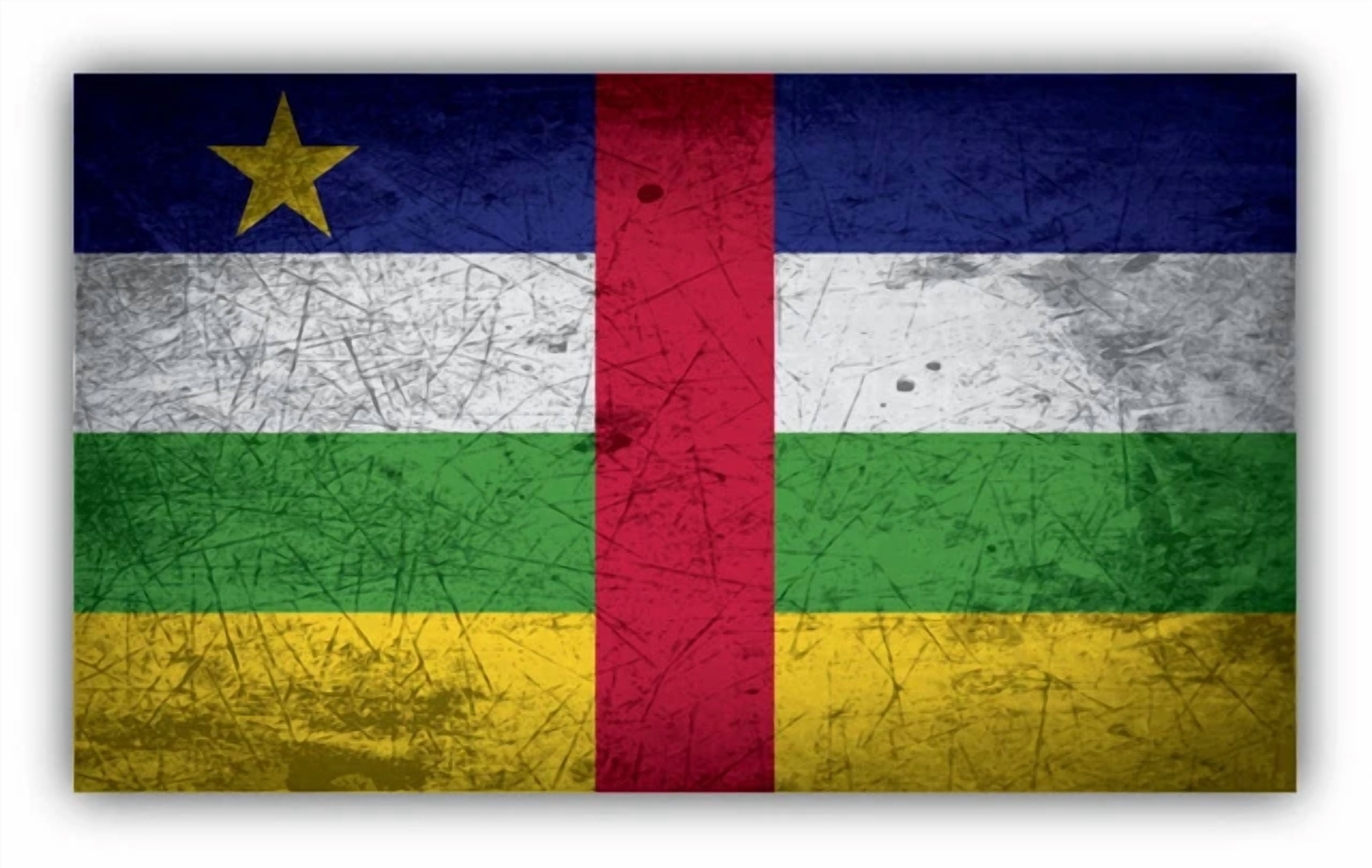 DOPASTICKER Central African Republic Grunge Flag Sticker Decal Phone ...