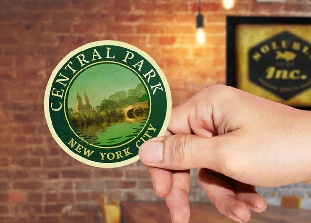 DOPASTICKER Central Park New York Travel Sticker, Vintage Style Decal ...