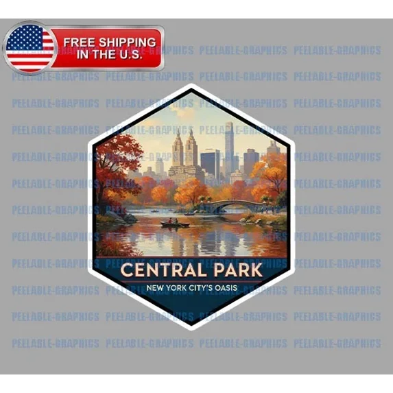 DOPASTICKER Central Park York City Sticker Souvenir Travel Sticker ...