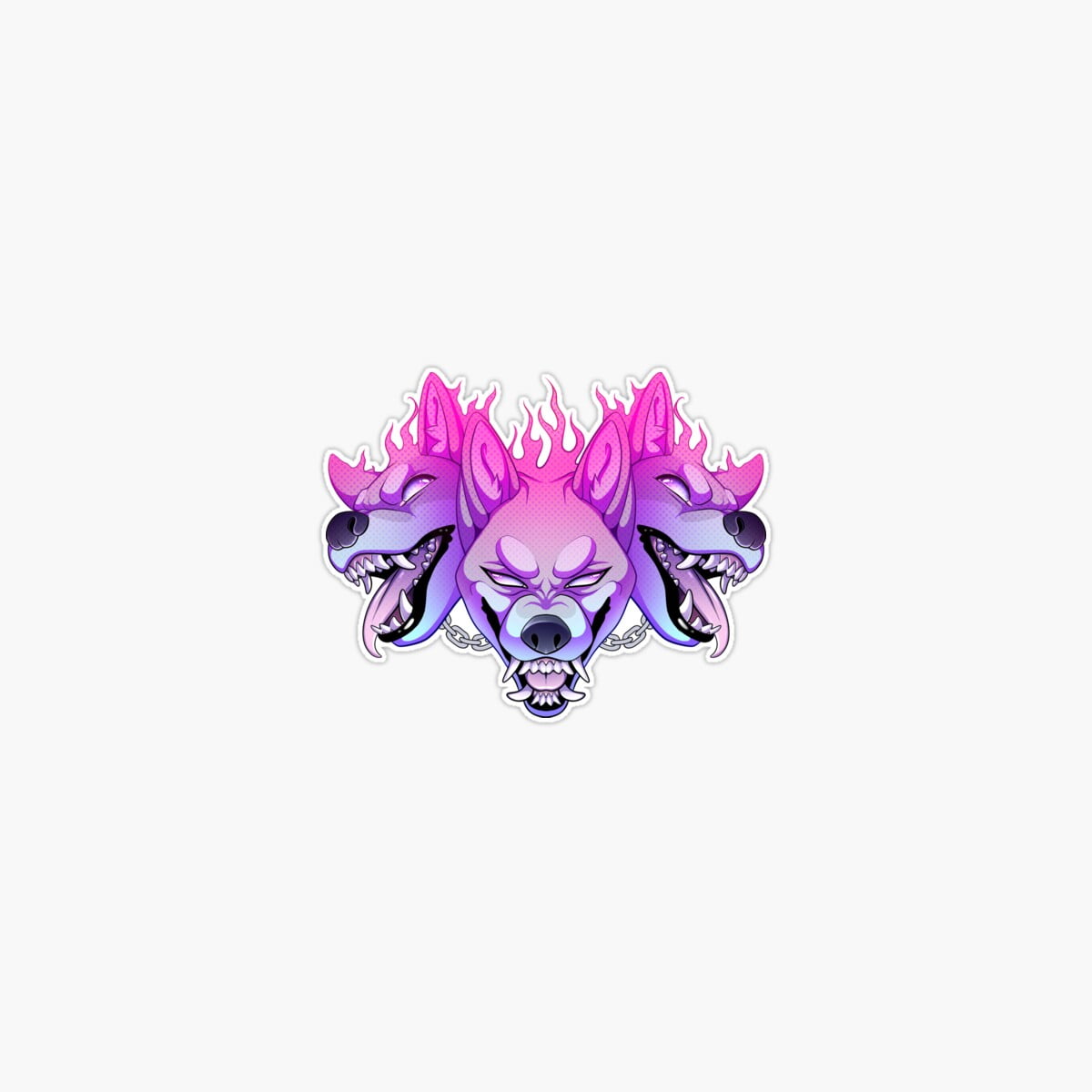 DOPASTICKER Cerberus Sticker, Phone Sticker Water Bottle Sticker Car ...