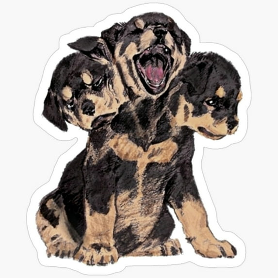 DOPASTICKER Cerberus Sticker, Waterproof Decal For Pet Lovers Phone ...