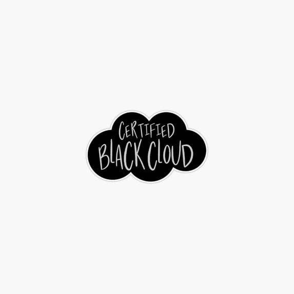 DOPASTICKER Certified Black Cloud Sticker, Phone Sticker Car Stickers ...