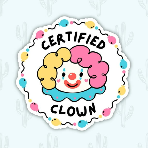 DOPASTICKER Certified Clown, Laptop, Quotes, Gift Under 10 Dollars ...