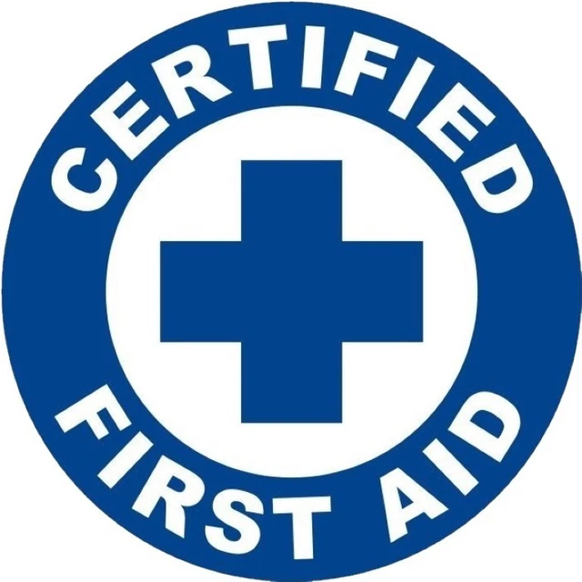 DOPASTICKER Certified First Aid Sticker Hard Hat Sticker Round Phone ...