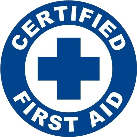 DOPASTICKER Certified First Aid Sticker Hard Hat Sticker Round Phone ...