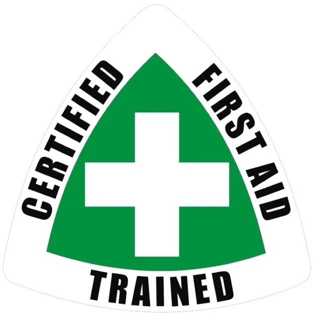 DOPASTICKER Certified First Aid Trained Sticker Green On White Phone ...