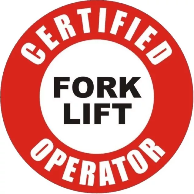 DOPASTICKER Certified Fork Lift Operator Sticker Hard Hat Sticker Round ...