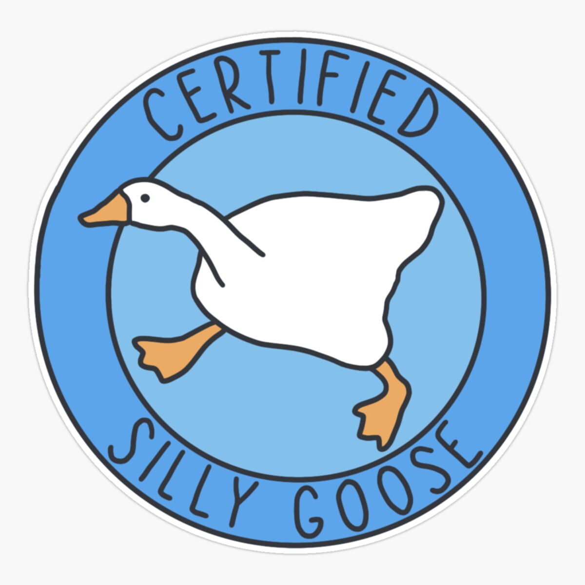 DOPASTICKER Certified Go.Ose Blue Sticker, Phone Sticker Car Stickers ...