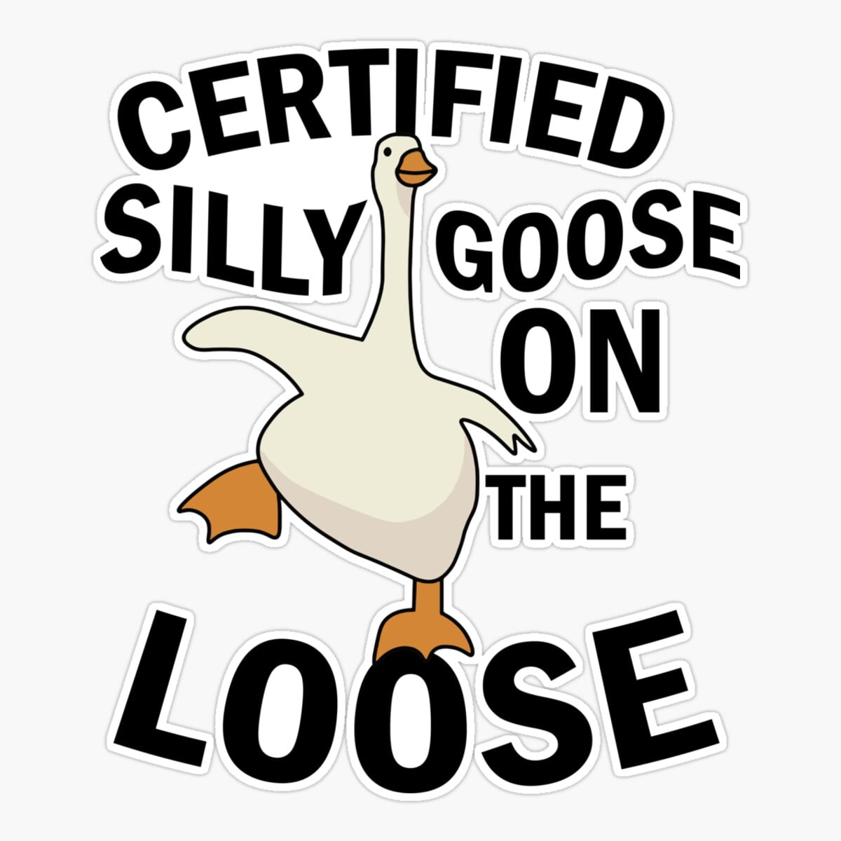 DOPASTICKER Certified Go.Ose On The Loose Sticker, Phone Sticker Car ...