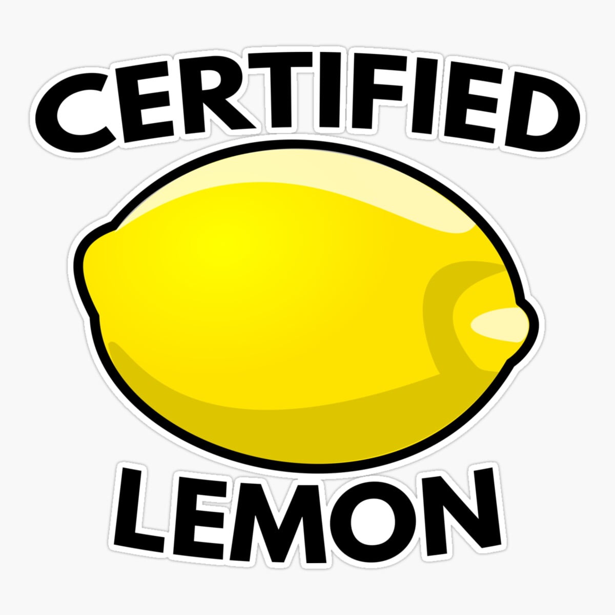 DOPASTICKER Certified Lemon Sticker, Phone Sticker Car Stickers ...