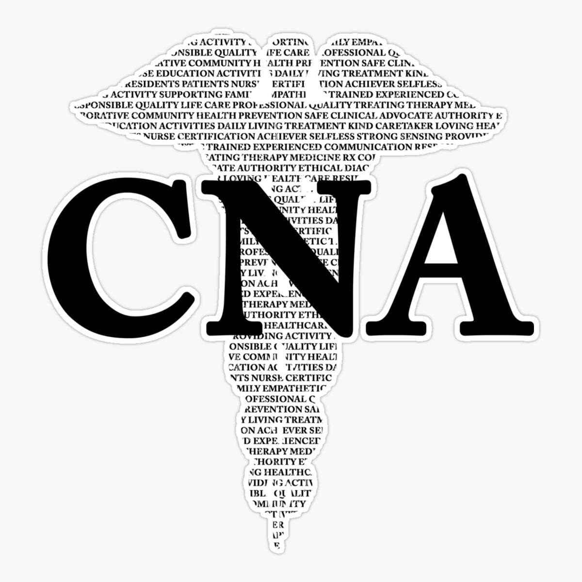 DOPASTICKER Certified Nursing Istant Sticker, Phone Sticker Car Sticker ...