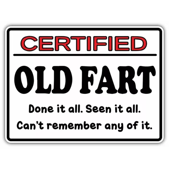 DOPASTICKER Certified Old Fart Man Male Car Window Sticker Decal Phone ...