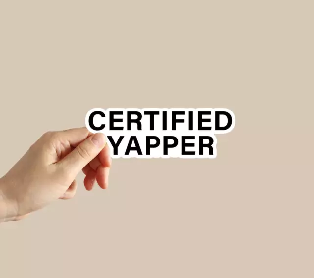 DOPASTICKER Certified Yapper Sticker Phone Decal Water Bottle Stickers ...