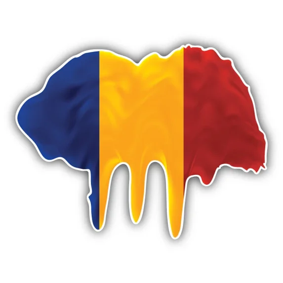 DOPASTICKER Chad Flag Blot Car Bumper Sticker Decal Gift You ...