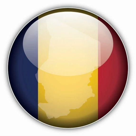 DOPASTICKER Chad Map Flag Sticker Decal Phone Decal Water Bottle ...