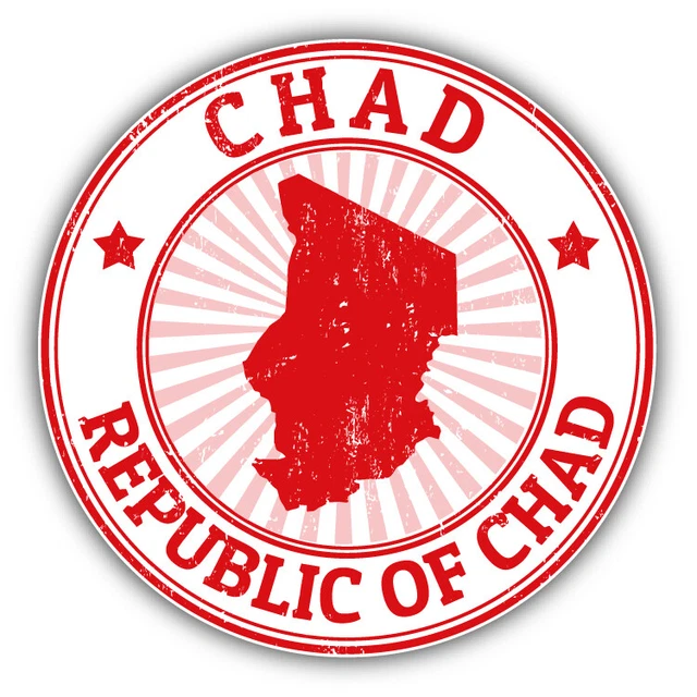 DOPASTICKER Chad Republic Map Stamp Sticker Decal Phone Decal Water ...