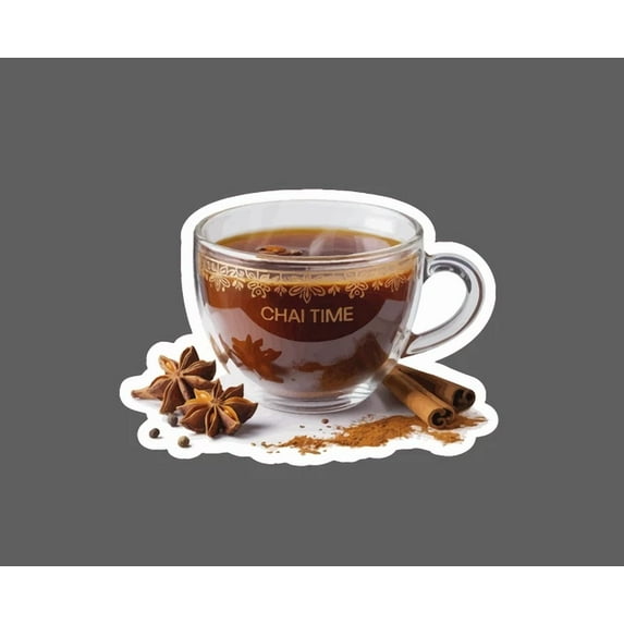 DOPASTICKER Chai Tea Sticker Drink Cinnamon Health Clove Sticker Phone ...