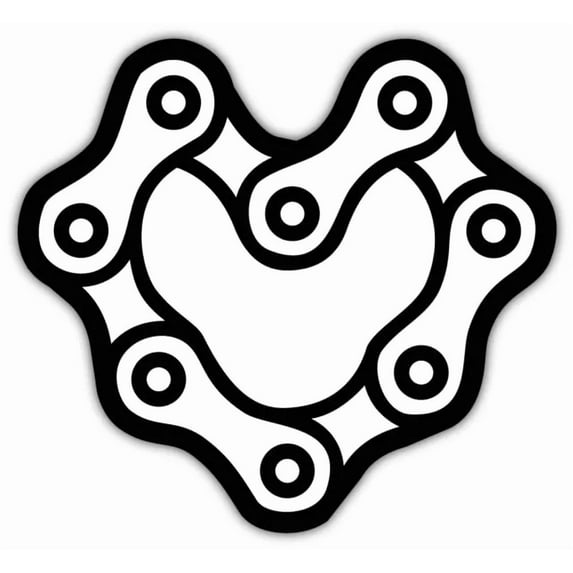 DOPASTICKER Chain Heart Sticker Decal Phone Decal Water Bottle Stickers ...