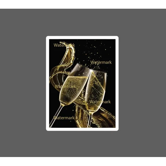 DOPASTICKER Champagne Sticker Cheers Sticker Phone Sticker, Latop ...