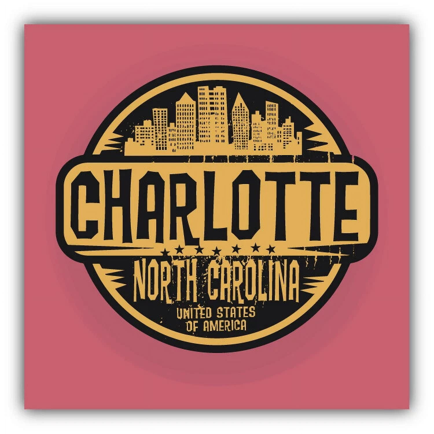 DOPASTICKER Charlotte City Usa Label Car Bumper Sticker Gift You ...