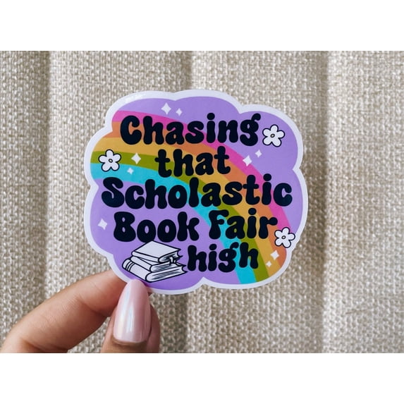 DOPASTICKER Chasing That Scholastic Book Fair High Sticker, Cool ...