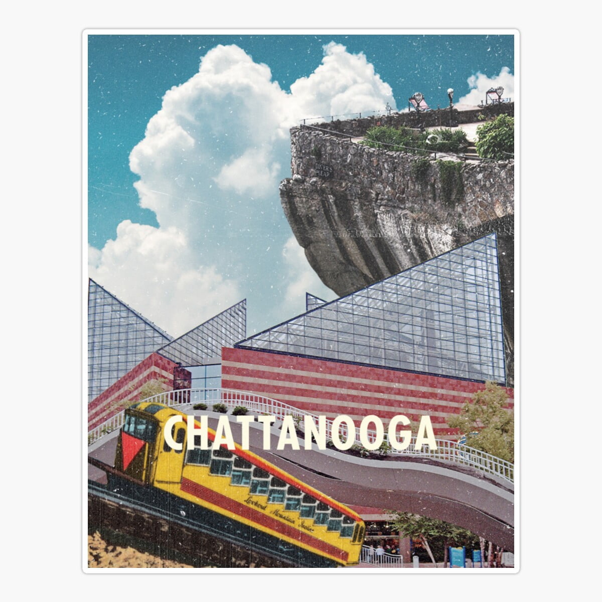 DOPASTICKER Chattanooga Tennessee City Collage Sticker, Phone Sticker ...