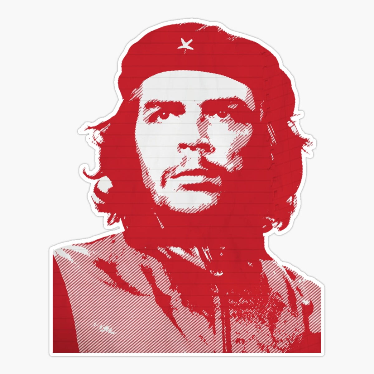 DOPASTICKER Che Guevara, Retro Pop Art Red Sticker, Phone Sticker Car ...