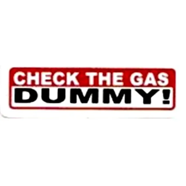 DOPASTICKER Check The Gas Dummy ! Sticker Hard Hat Sticker Phone Decal ...