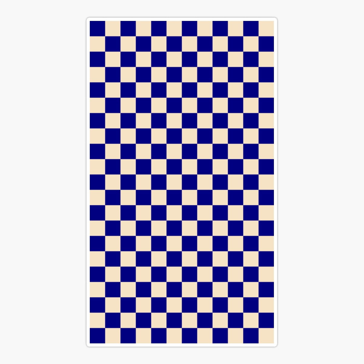 DOPASTICKER Checkerboard Print Blue Sticker, Phone Sticker Car Stickers ...