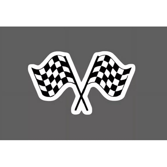 DOPASTICKER Checkered Flags Racing Waterproof Decorative Laptop, Phone ...