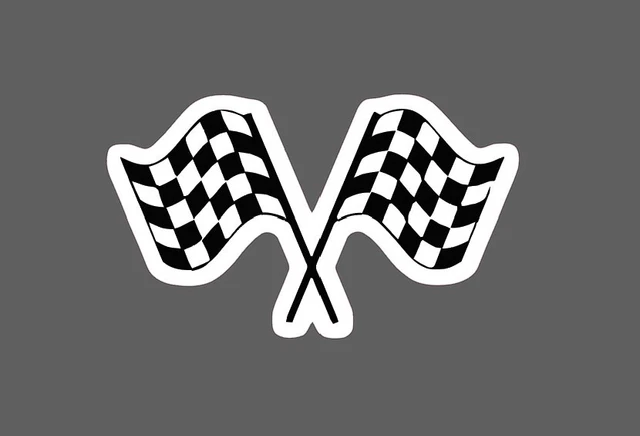 DOPASTICKER Checkered Flags Sticker Racing Race Cars Trucks Sticker ...