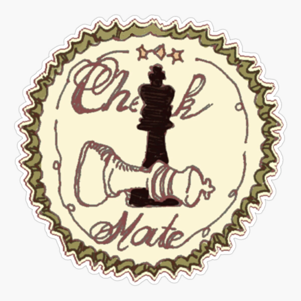 DOPASTICKER Checkmate! (Colour) Sticker, Phone Sticker Car Stickers ...