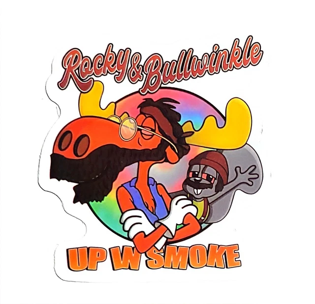 DOPASTICKER Cheech And Chong Rocky And Bullwinkle Crossover Comedy ...