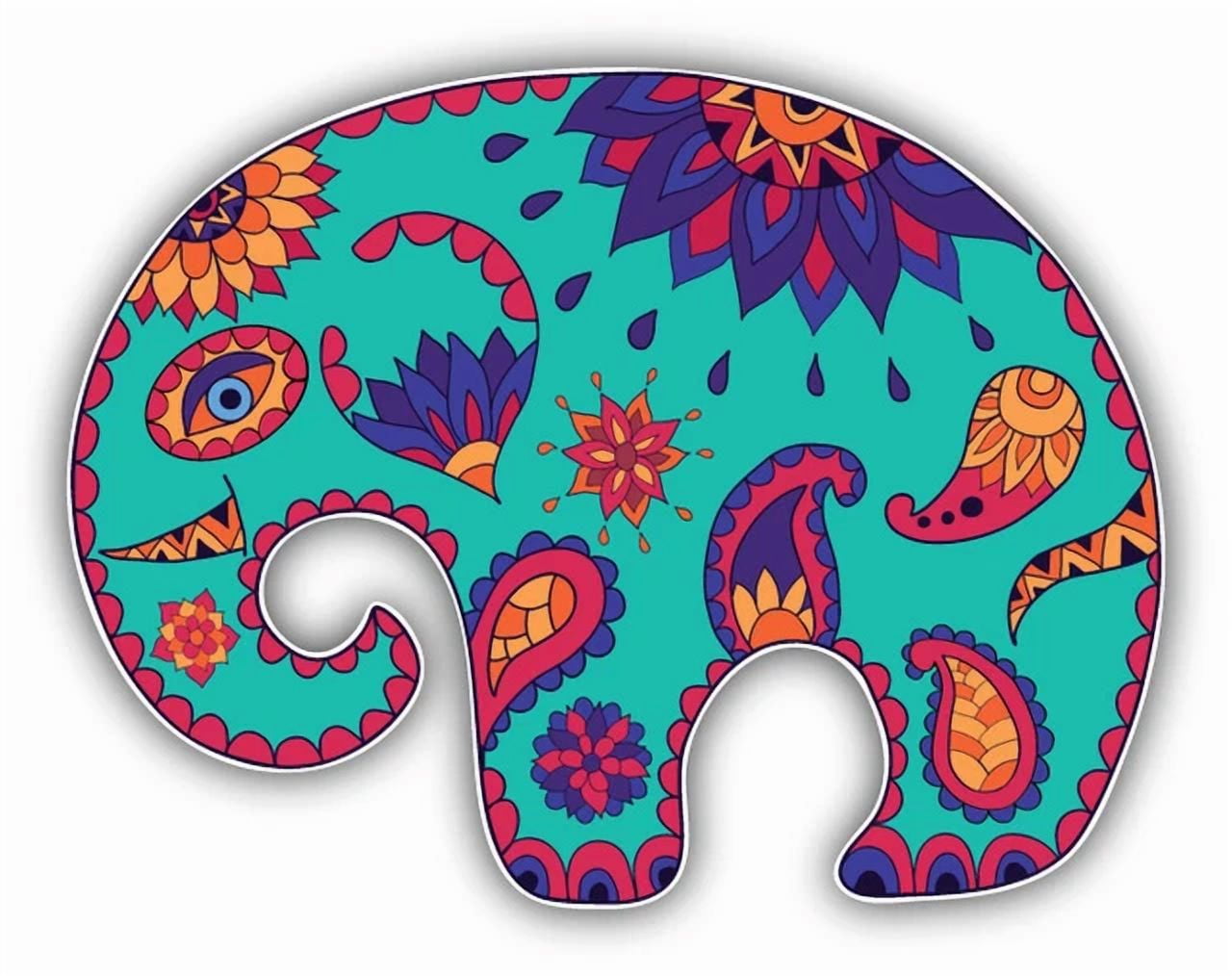 DOPASTICKER Cheerful Baby Elephant Sticker Decal Phone Decal Water ...