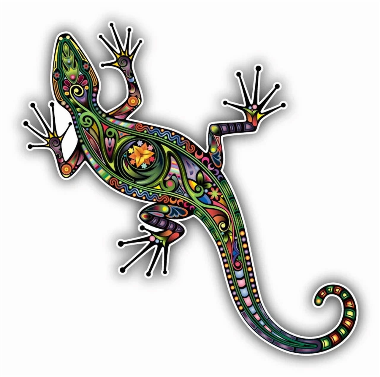 DOPASTICKER Cheerful Lizard Sticker Decal Phone Decal Water Bottle ...