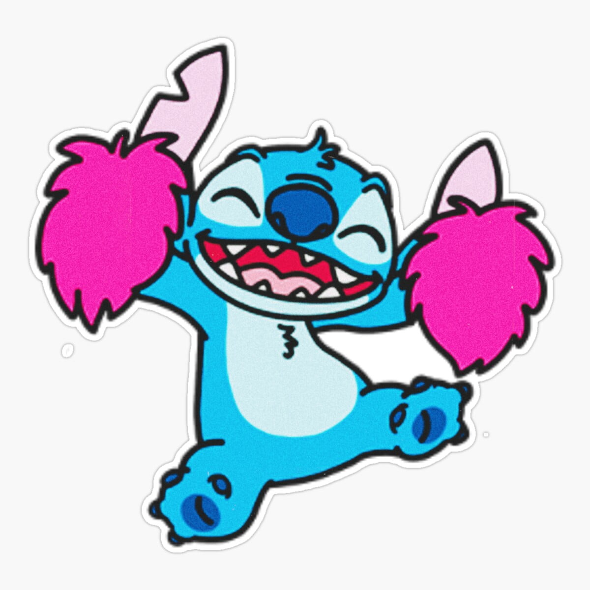 DOPASTICKER Cheerleader Blue Monster Sticker, Phone Sticker Car Sticker ...