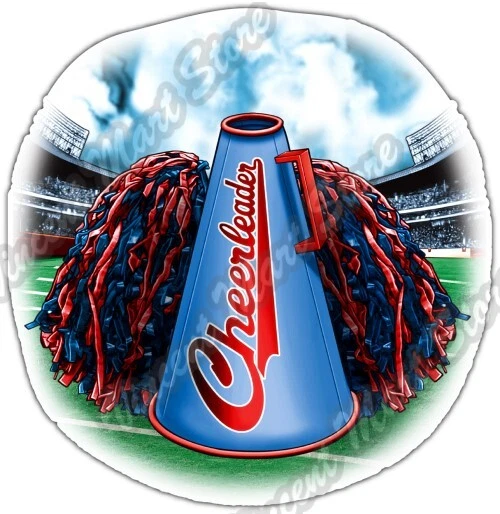DOPASTICKER Cheerleader Cheer Stadium Pom Girl Megaphone Car Sticker ...