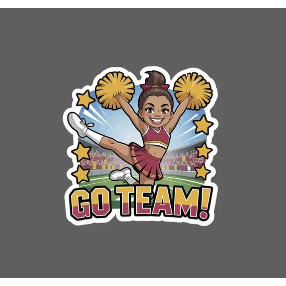 DOPASTICKER Cheerleader Sticker Cheer Team Sports Games Sticker Phone ...