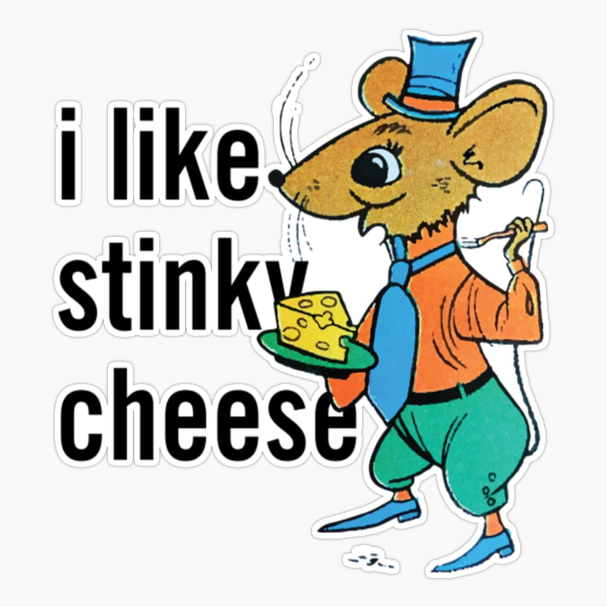 DOPASTICKER Cheese Stickeri Like Stinky Cheese Sticker, Phone Sticker ...