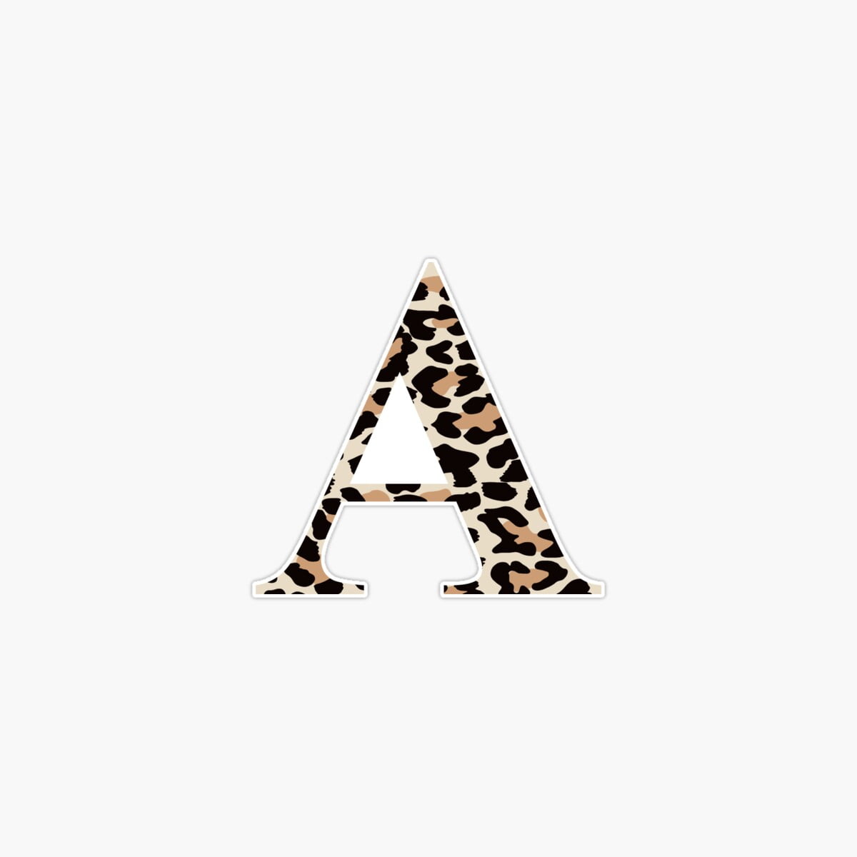 DOPASTICKER Cheetah Print A Initial Sticker Phone Sticker, Latop ...