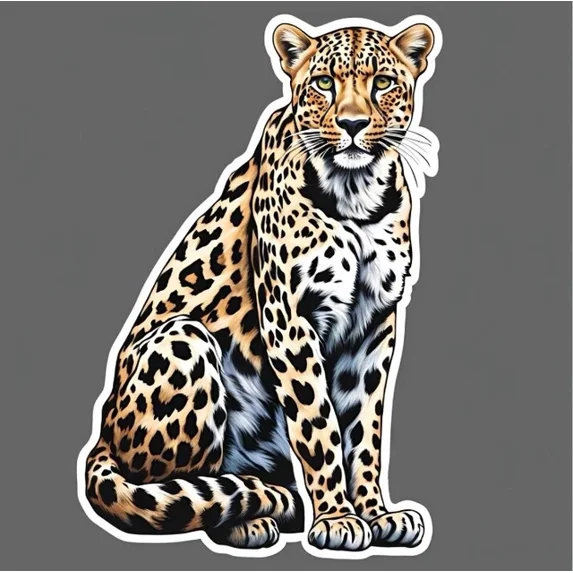 DOPASTICKER Cheetah Sticker Phone Decal Water Bottle Stickers, Cars ...
