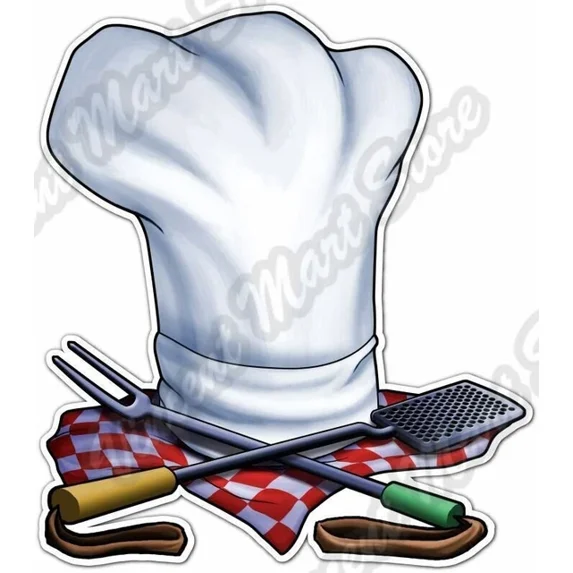 DOPASTICKER Chef Hat Cook Cooking Restaurant Grill Car Sticker Decal ...