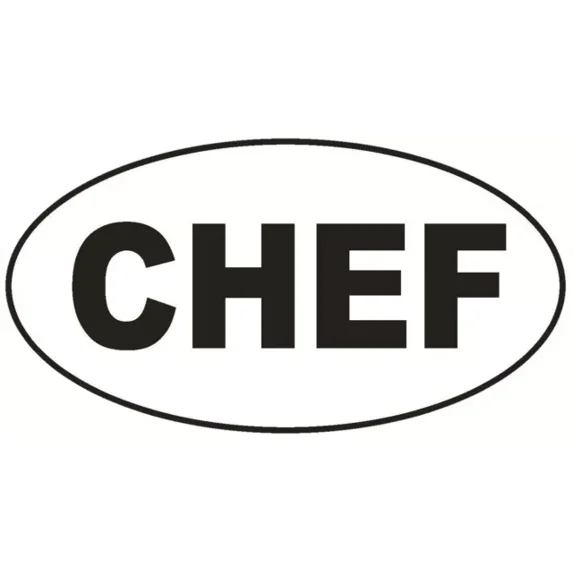 DOPASTICKER Chef Oval Sticker Window Sticker Laptop Sticker Phone Decal ...