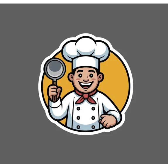 DOPASTICKER Chef Sticker Food Cooking Kitchen Restaurant Sticker Phone ...