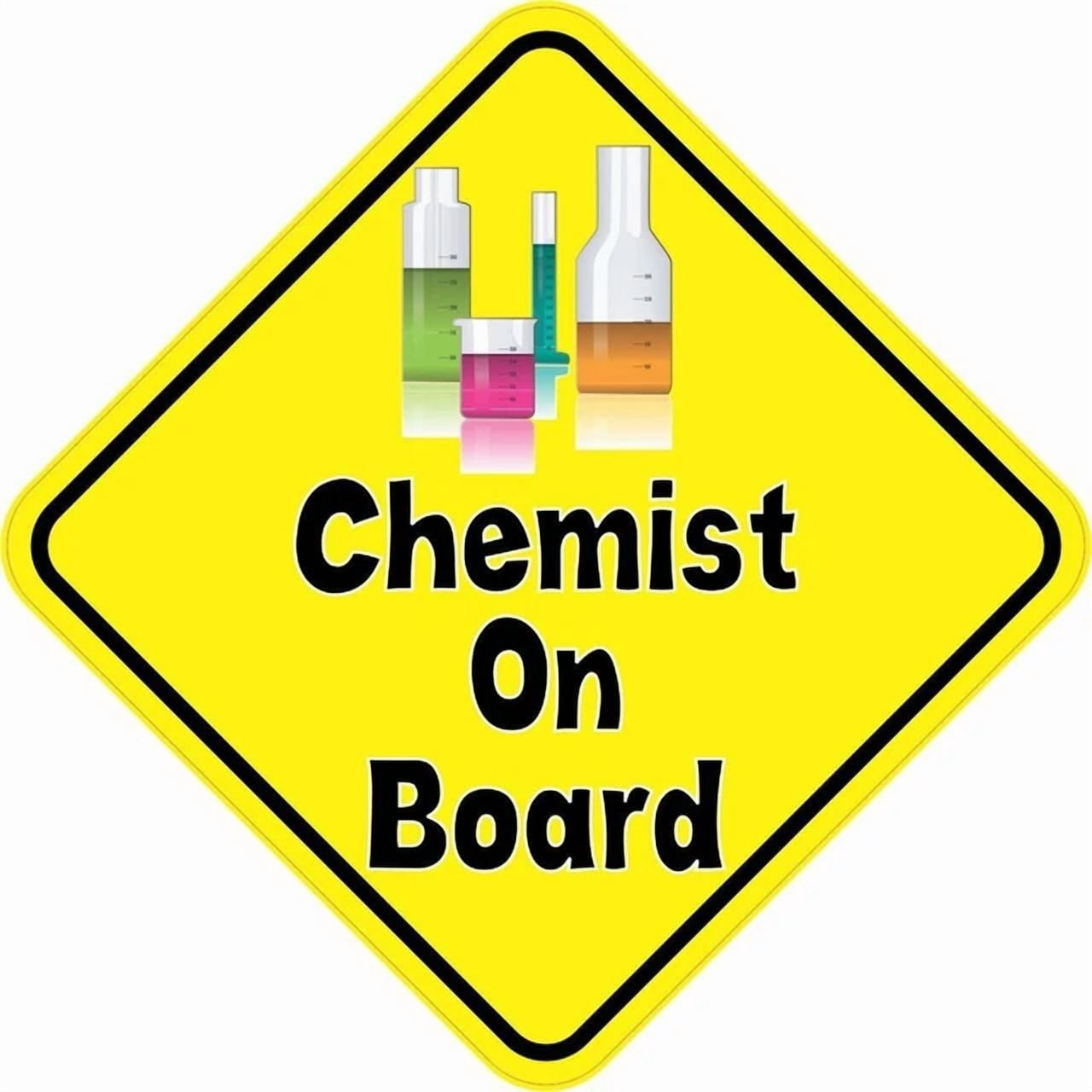 DOPASTICKER Chemist On Board Sticker Phone Sticker, Latop Sticker ...