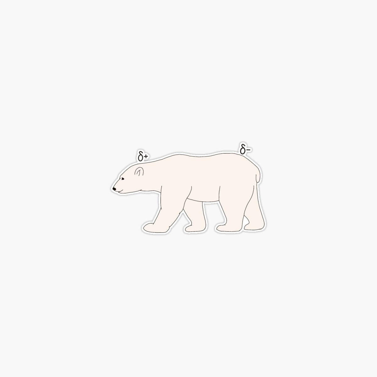 DOPASTICKER Chemistry Polar Bear Sticker, Phone Sticker Car Stickers ...