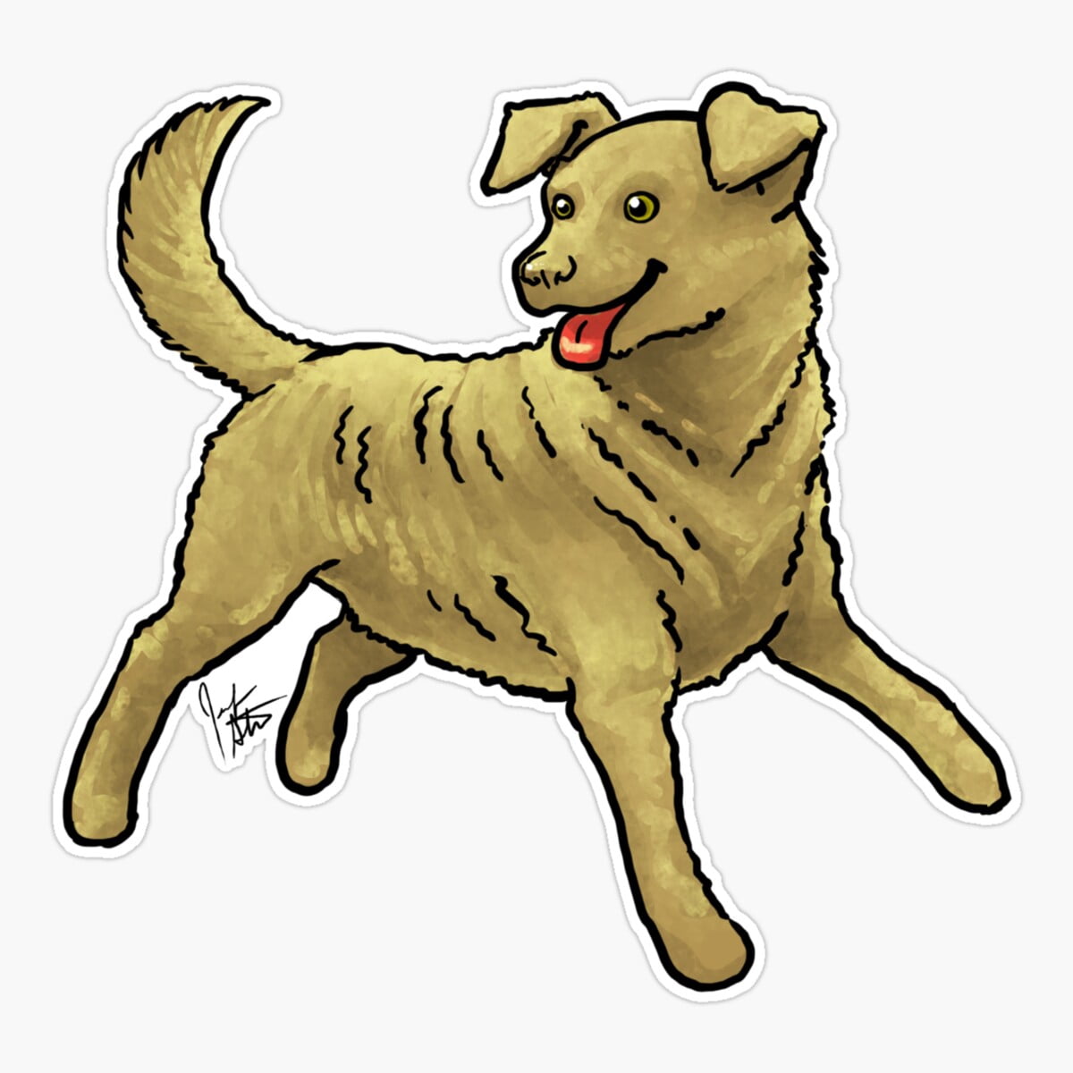 DOPASTICKER Chesapeake Bay Retriever - Deadgr Sticker, Phone Sticker ...