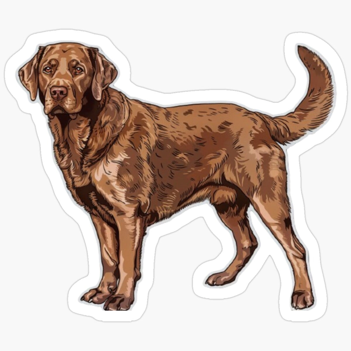 DOPASTICKER Chesapeake Bay Retriever Sticker, Waterproof Decal For Pet ...